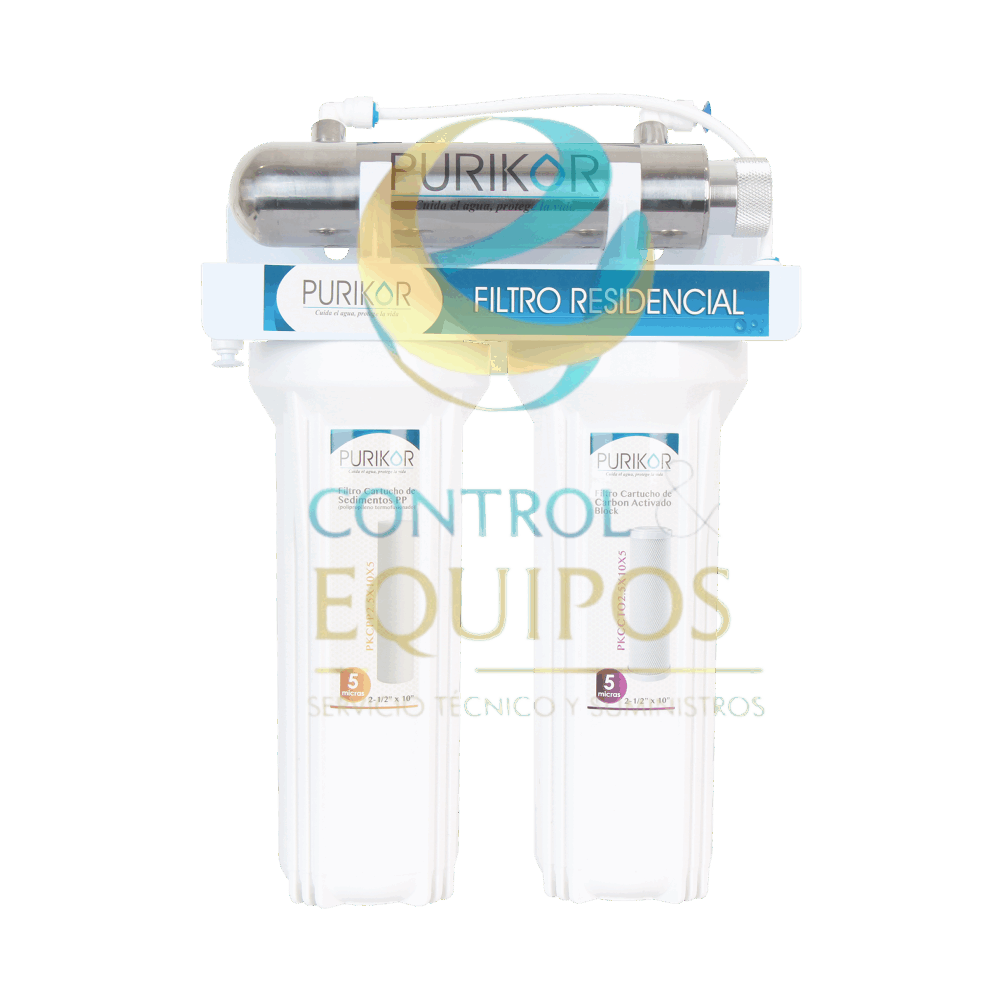 PURIKOR - SISTEMA DE FILTRACIÓN BÁSICA PURIFICADOR DE AGUA 3 ETAPA ...